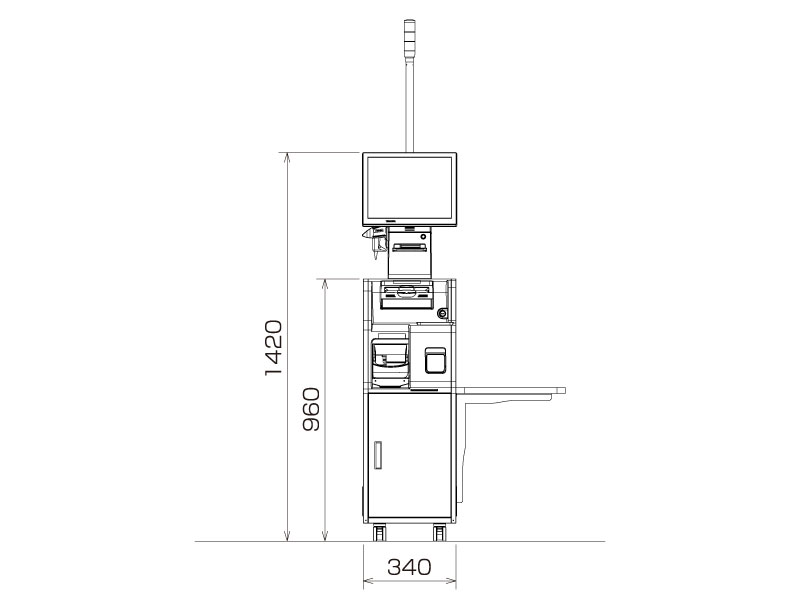Cashier Dimensions